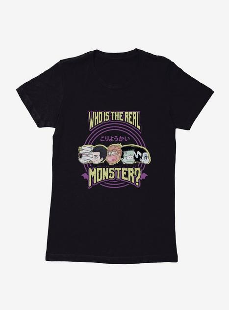 Universal Anime Monsters The Real Monster Lineup Womens T-Shirt - BLACK ...