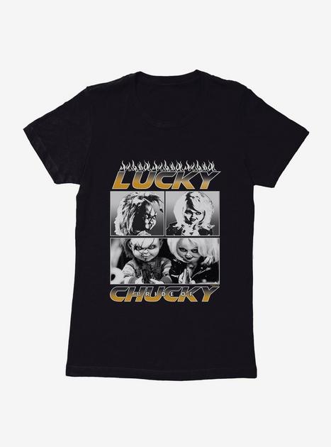 Chucky Tiffany Lucky Chucky Womens T-Shirt - BLACK | BoxLunch