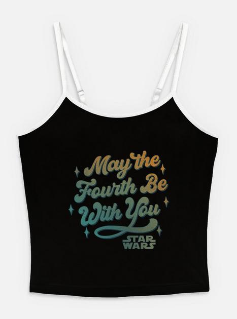 Star Wars May The 4th Retro Group Womens Cami Tank Top - BLACK | BoxLunch
