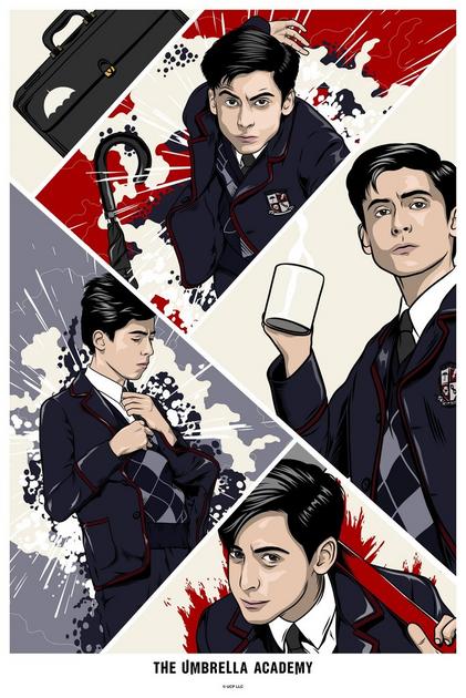The Umbrella Academy Number Five Comic Panels Poster - WHITE | Hot Topic