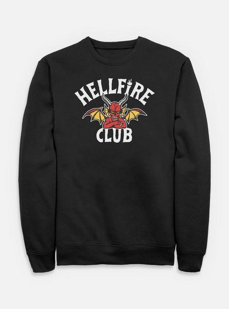 Stranger Things Devil Hellfire Club Logo Sweatshirt - BLACK | BoxLunch