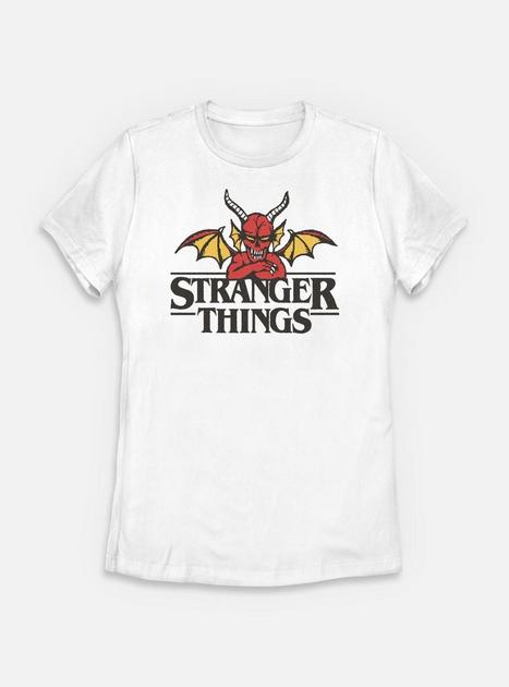 Stranger Things Hellfire Club Devil Logo Womens T-Shirt - WHITE | BoxLunch