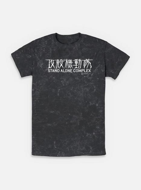 Ghost in the Shell Stand Alone Complex Logo Mineral Wash T-Shirt ...