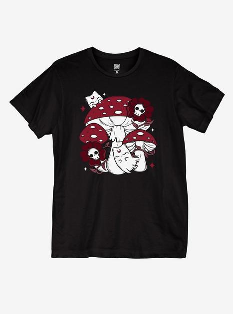 Ghost Cat & Mushrooms Girls T-Shirt By PVMPKIN Art | Hot Topic
