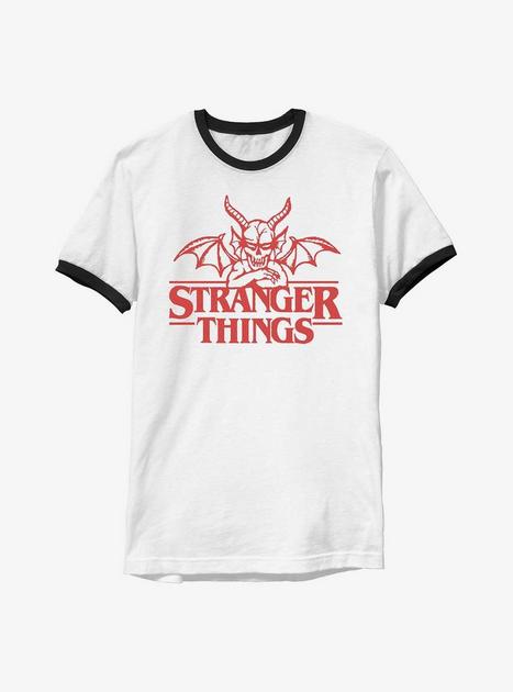 Stranger Things Devil Logo Ringer T-Shirt - MULTI | Hot Topic