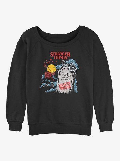 Stranger Things RIP Eddie Munson Hellfire Forever Girls Slouchy ...