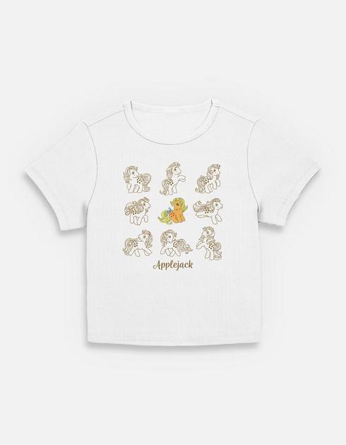 My Little Pony Applejack Outline Character Womens Baby T-Shirt ...