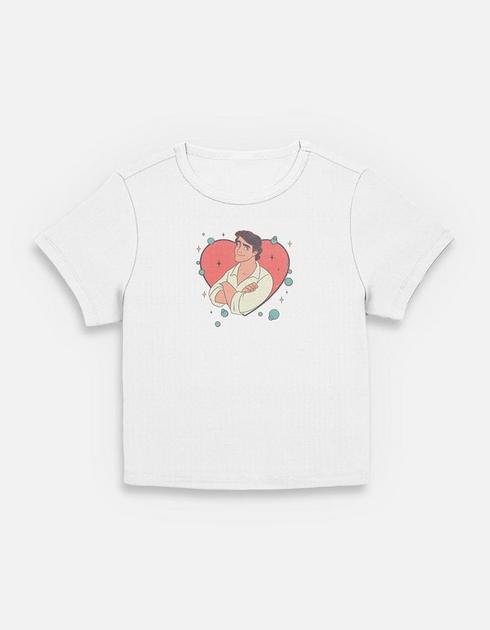 Disney Princesses Prince Eric Heart Lockup Womens Baby T-Shirt ...
