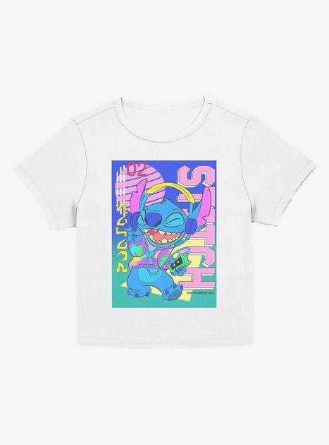 Disney Lilo & Stitch Retro Groovy Stitch Girls Baby T-Shirt - BEIGETAN ...