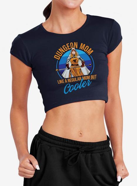 Dungeons & Dragons Dungeon Mom Cap Sleeve Baby Rib Girls Crop Top | Hot ...