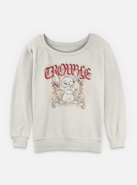 Disney Lilo & Stitch Total Trouble Womens Slouchy Sweatshirt BoxLunch ...