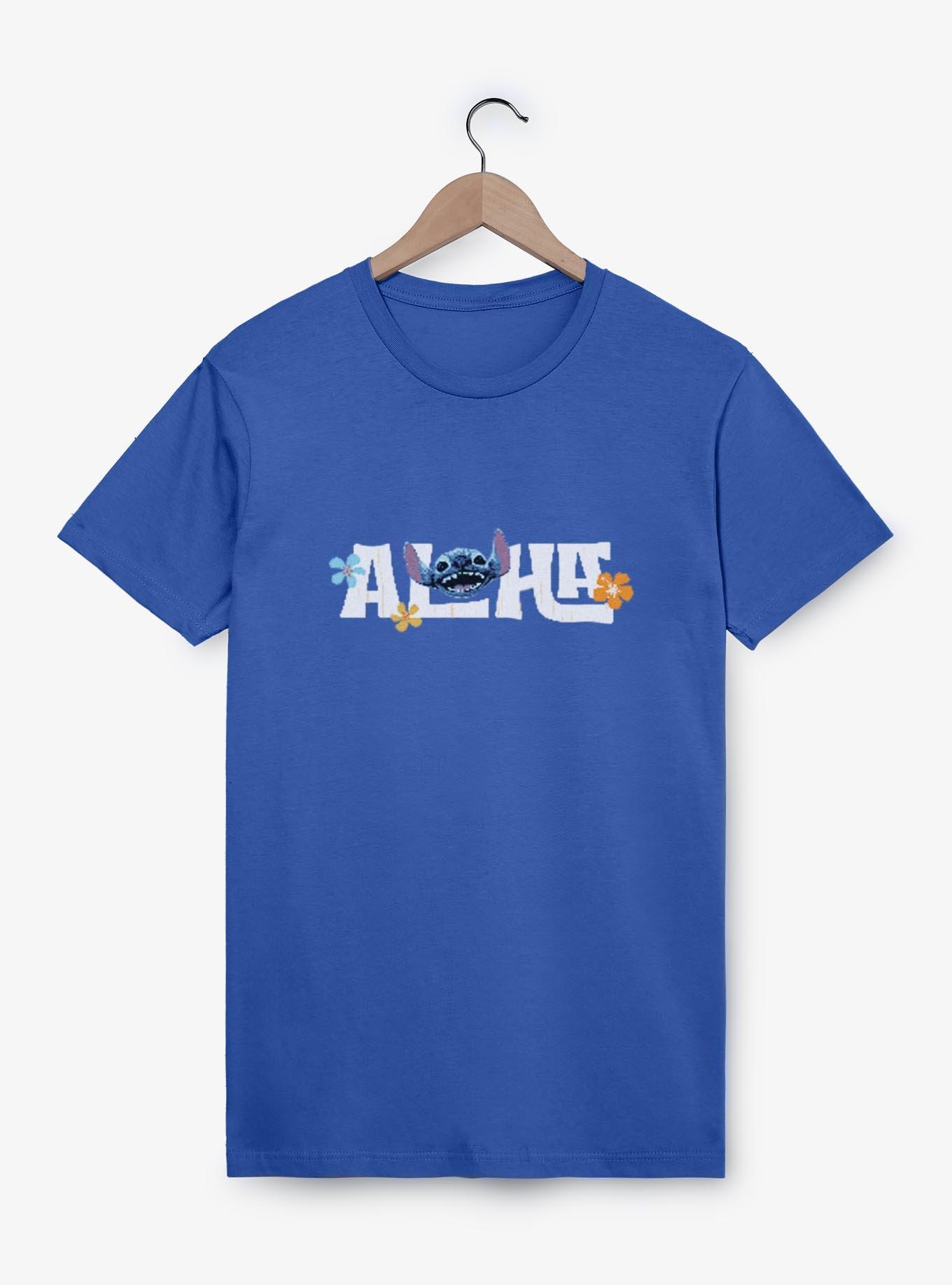 Disney Lilo & Stitch Live Action Aloha Face Stitch T-Shirt - BLUE ...