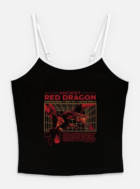 Dungeons & Dragons Ancient Red Dragon Stats Womens Cami - BLACK | BoxLunch