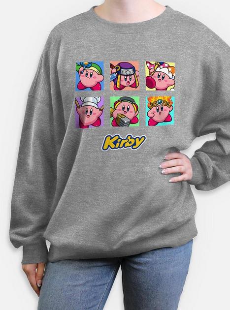Nintendo Kirby Costumes Womens Oversized Sweatshirt - GREY | BoxLunch