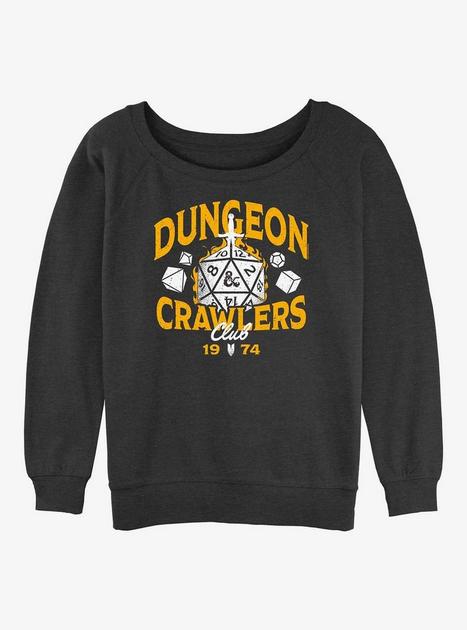 Dungeons & Dragons Dungeon Crawlers Club Girls Slouchy Sweatshirt ...