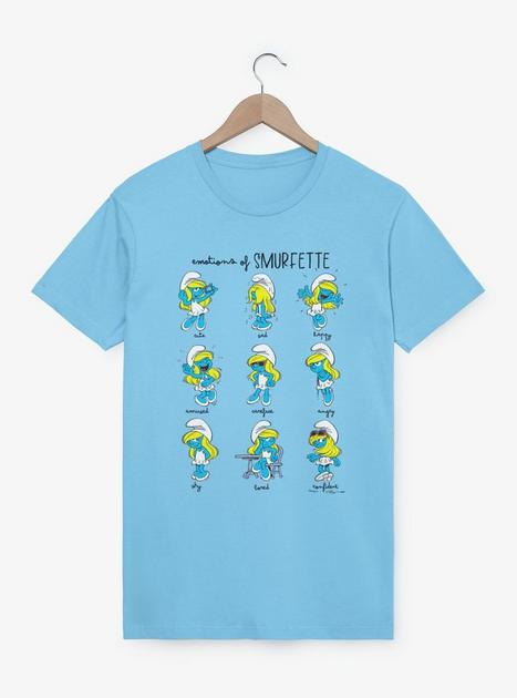 The Smurfs Emotions Of Smurfette T-Shirt - BLUE | BoxLunch