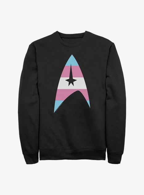 Star Trek Trans Flag Logo Sweatshirt - BLACK | Hot Topic