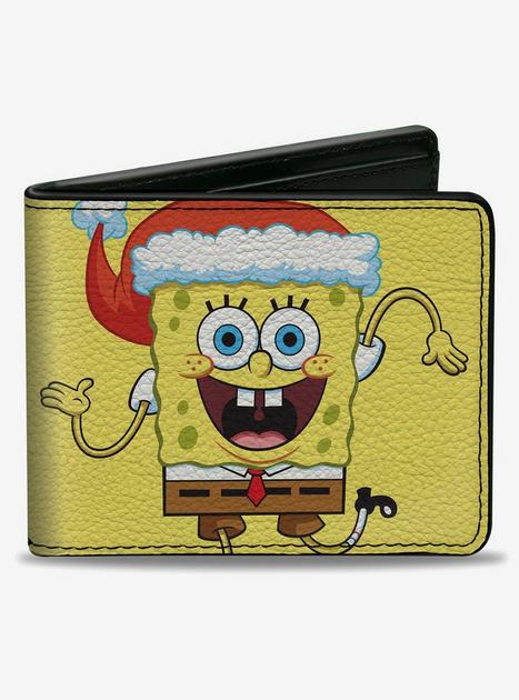 SpongeBob SquarePants Wavy Arms Santa Holiday Pose Bifold Wallet | BoxLunch