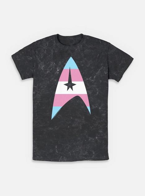 Star Trek Trans Flag Logo Mineral Wash T-Shirt - MULTI | BoxLunch