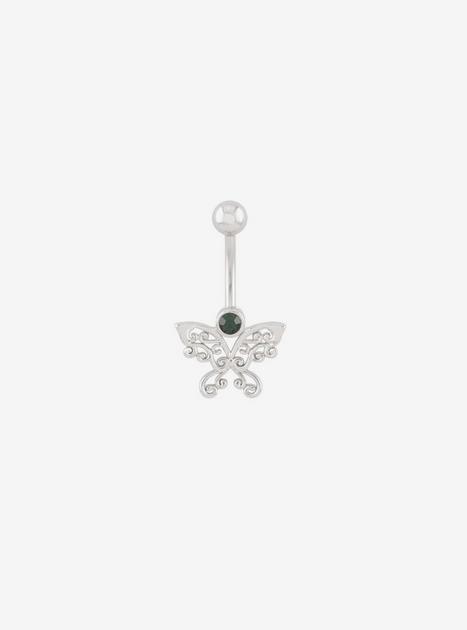 14G Titanium Filigree Butterfly Navel Barbell | Hot Topic