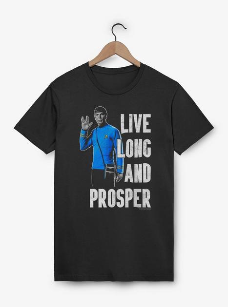 Star Trek Live Long Spock T-Shirt - BLACK | BoxLunch