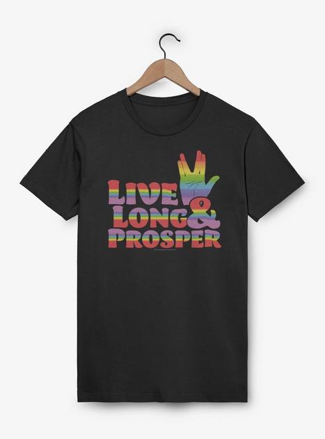 Star Trek Rainbow Prosper T-Shirt - BLACK | BoxLunch