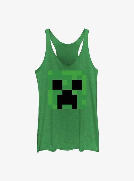 Minecraft Creeper Big Face Girls Tank - GREEN | Hot Topic