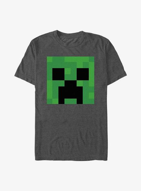 Minecraft Creeper Big Face T-Shirt - GREY | Hot Topic