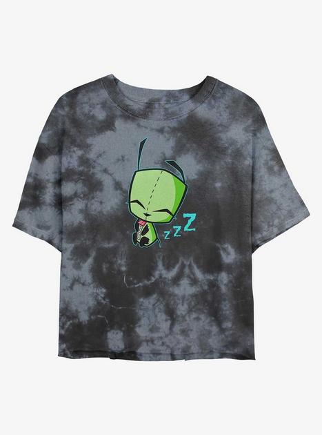 Invader ZIM Sleepy Gir Art Girls Tie-Dye Crop T-Shirt - MULTI | Hot Topic