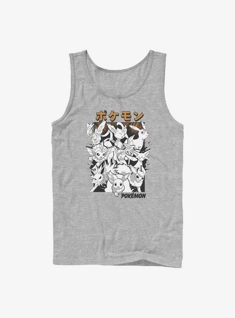 Pokemon Eevee Evolutions Poster Tank - GREY | Hot Topic