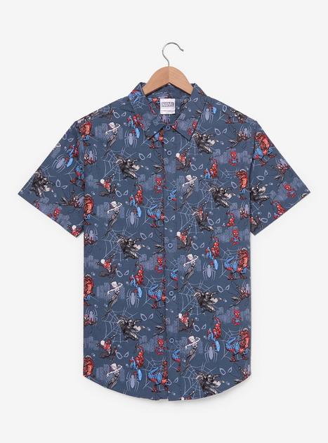 Marvel Spider-Man Variants Allover Print Woven Button-Up - BoxLunch ...