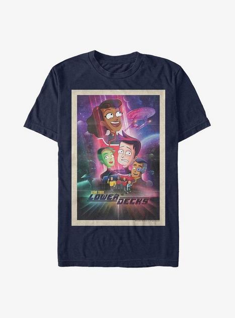 Star Trek Lower Deck Poster T-Shirt - BLUE | Hot Topic