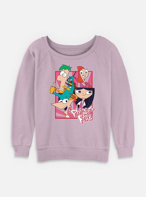 Disney Phineas and Ferb Phineas And Company Womens Slouchy Sweatshirt ...