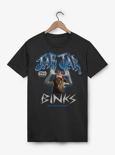 Star Wars Jar Jar Goof T-Shirt - BLACK | BoxLunch