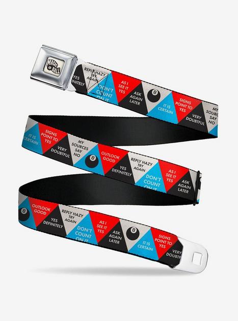 Magic 8 Ball Answer Triangles Seatbelt Buckle Belt | Hot Topic