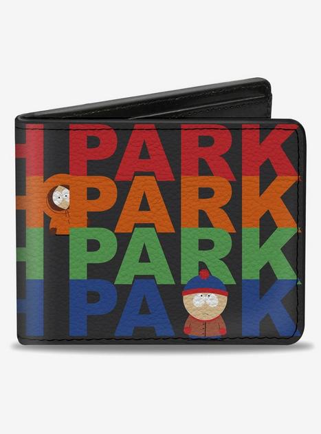 South Park Text Stripe and Characters Bifold Wallet | BoxLunch
