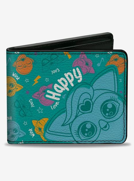 Furby Happy Furbmoji Expressions Scattered Bifold Wallet | BoxLunch