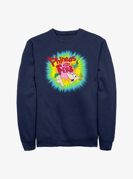 Phineas And Ferb Logo Crew Sweatshirt - BLUE | Hot Topic