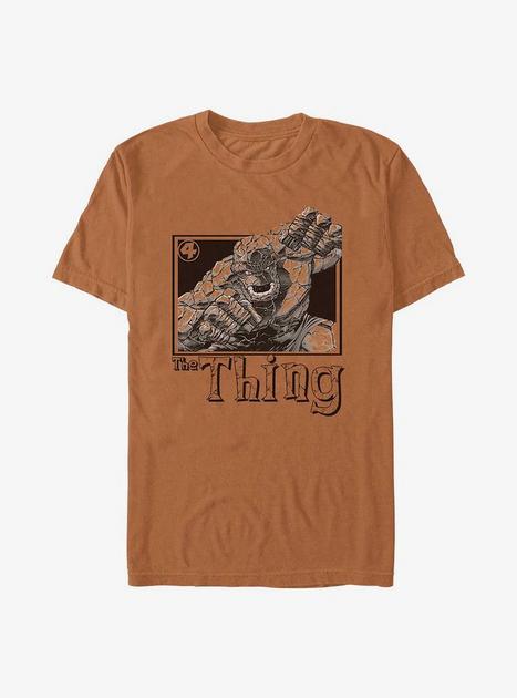 Marvel Fantastic Four The Thing Pose Garment Dye T-Shirt - ORANGE | Hot ...