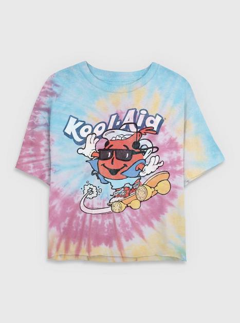 Kool-Aid Vintage Skate Womens Tie-Dye Crop T-Shirt - MULTI | BoxLunch