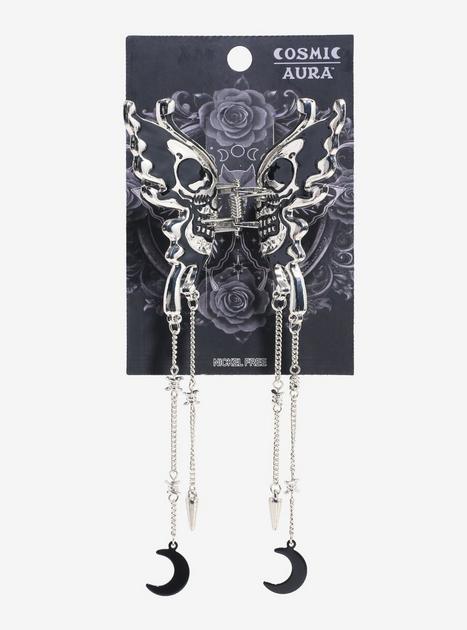 Cosmic Aura Skull Butterfly Claw Hair Clip | Hot Topic