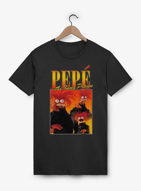 Disney The Muppets Pepe The King Prawn Collage T-Shirt - BLACK | BoxLunch