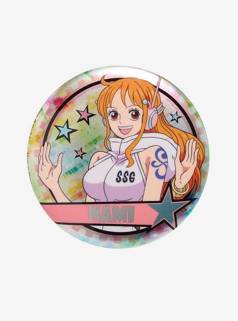 One Piece Nami Egghead Reflective 3 Inch Button | Hot Topic