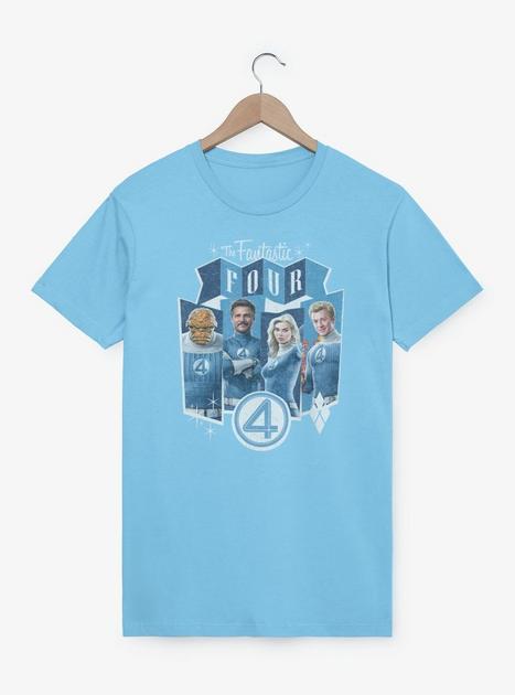 Marvel The Fantastic Four: First Steps Four Heroes Panels T-Shirt ...