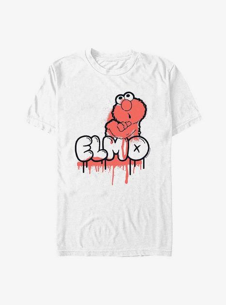 Sesame Street Elmo Graffiti T-Shirt - WHITE | Hot Topic