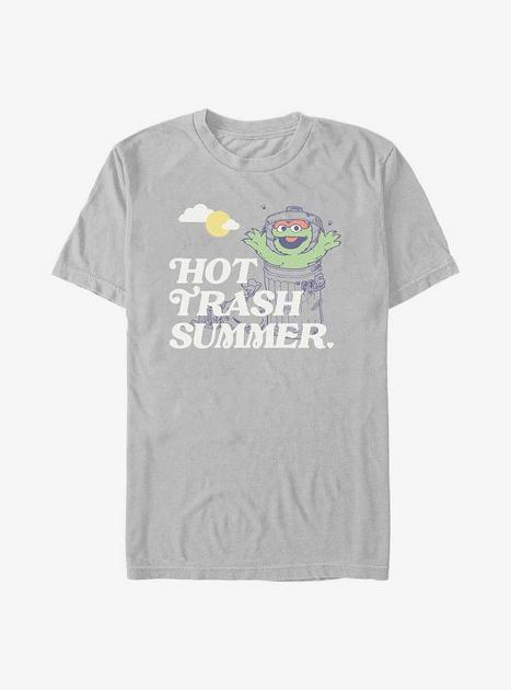 Sesame Street Hot Trash Summer Oscar The Grouch T-Shirt - GREY | Hot Topic