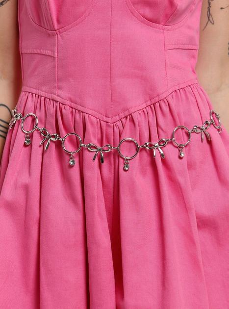 Silver Bow O-Ring Chain Belt | Hot Topic
