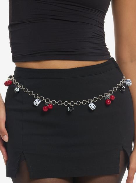 Cherry 8-Ball Dice Chain Belt | Hot Topic