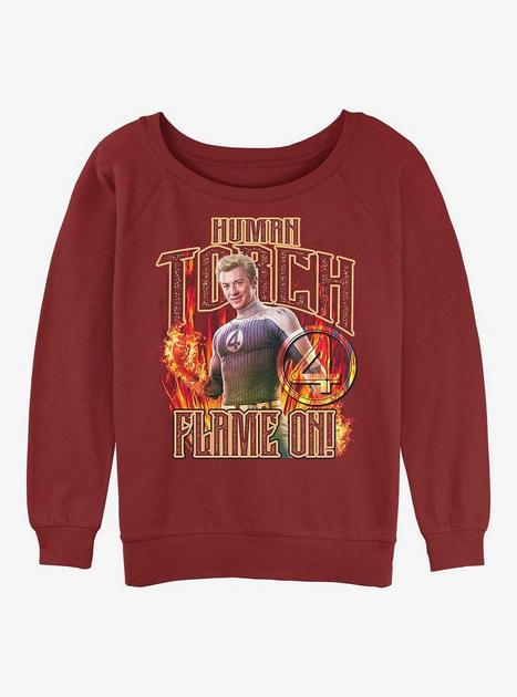 Marvel The Fantastic Four: First Steps Torch Flames Girls Slouchy ...