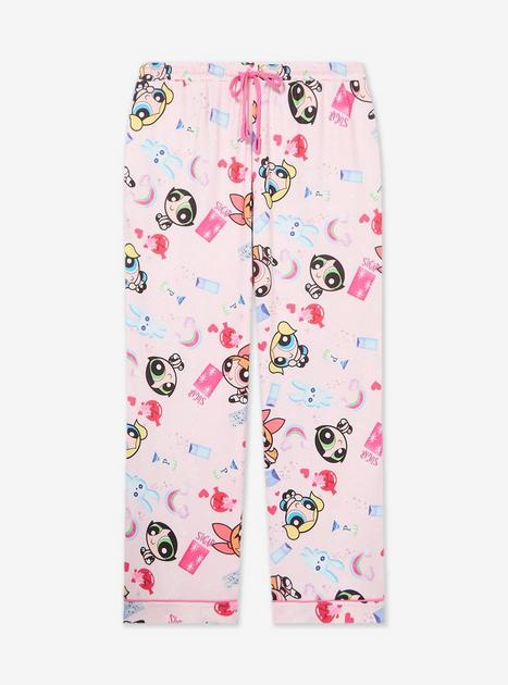 The Powerpuff Girls Pink Allover Print Plus Size Sleep Pants - BoxLunch ...